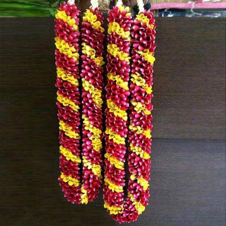 White And Red Rose flower Varmala Garland - Fresh Fruits Basket